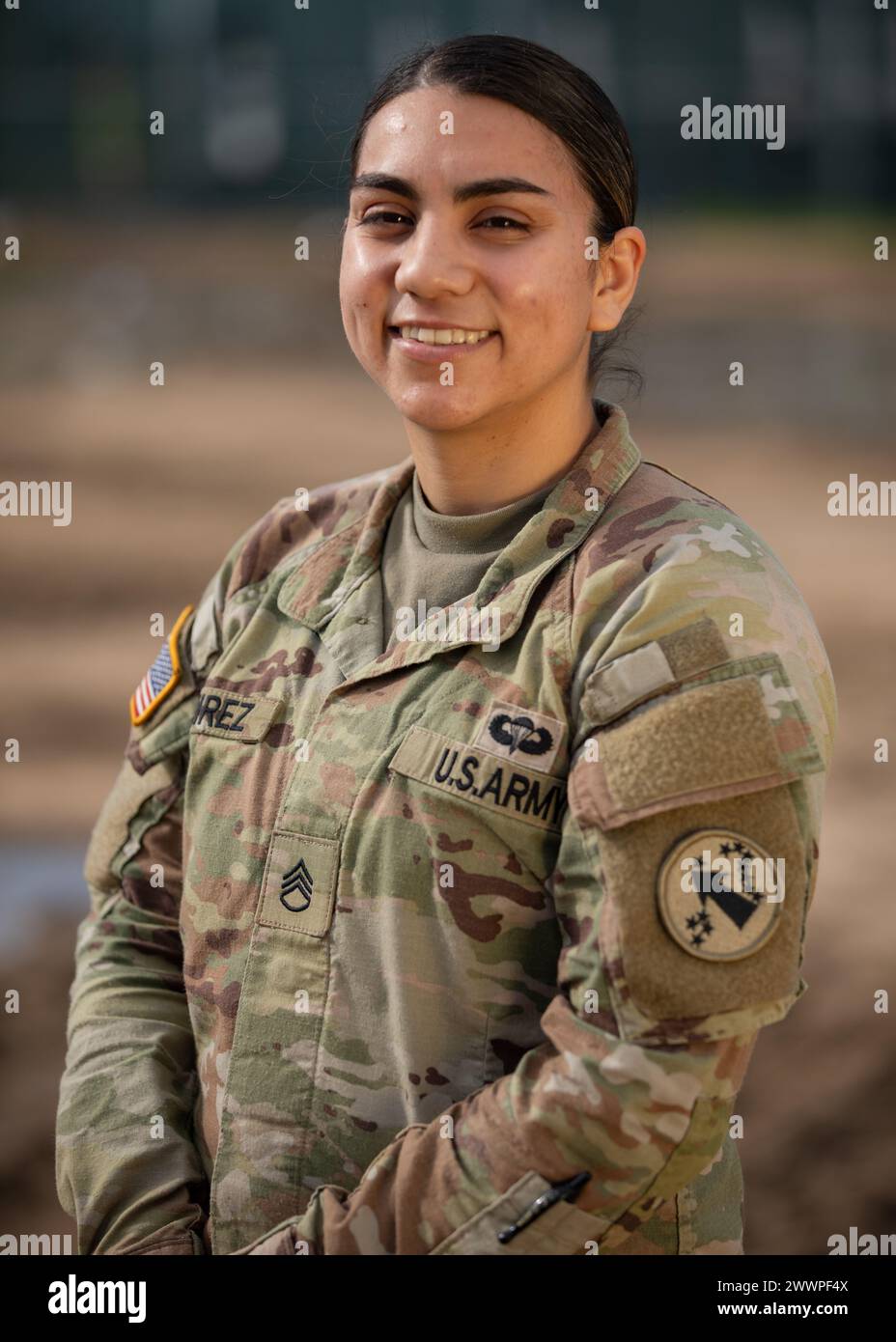 U.S. Army Staff Sgt. Sindel Ramirez, a network communication systems ...