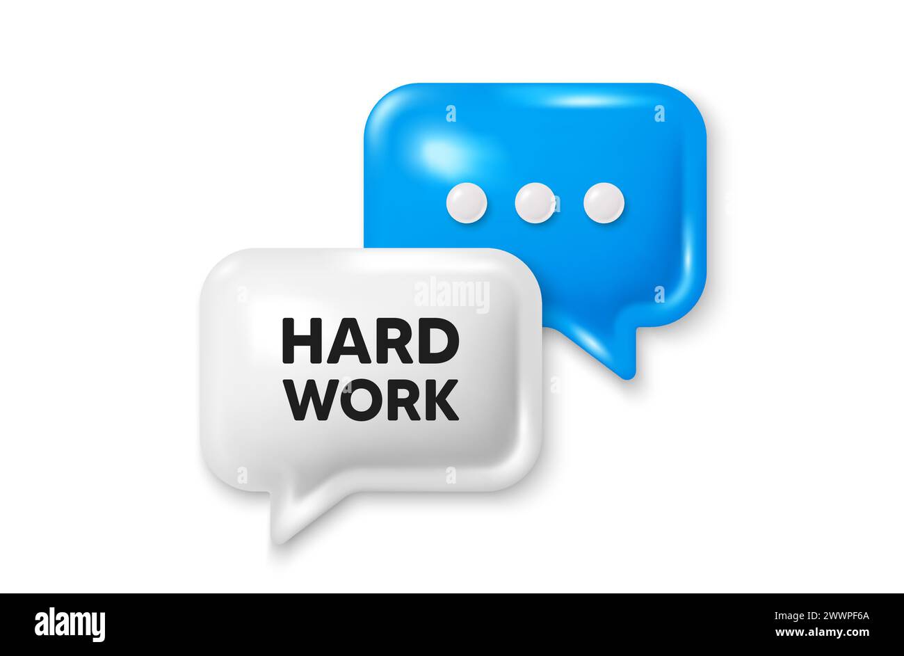 Work hard speech bubble hi-res stock photography and images - Alamy