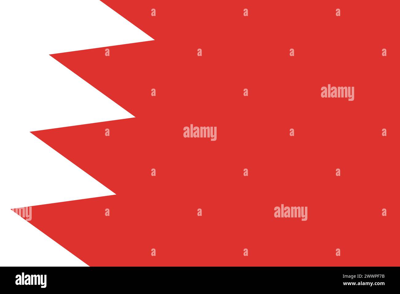 Bahrain flag - rectangular cutout of rotated vector flag Stock Vector Image & Art - Alamy