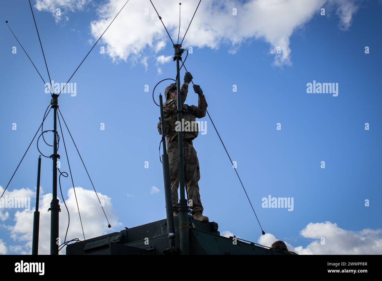 U.S. Army Pvt. Nicholas Miller, assigned to 1st Battalion, 9th Field ...