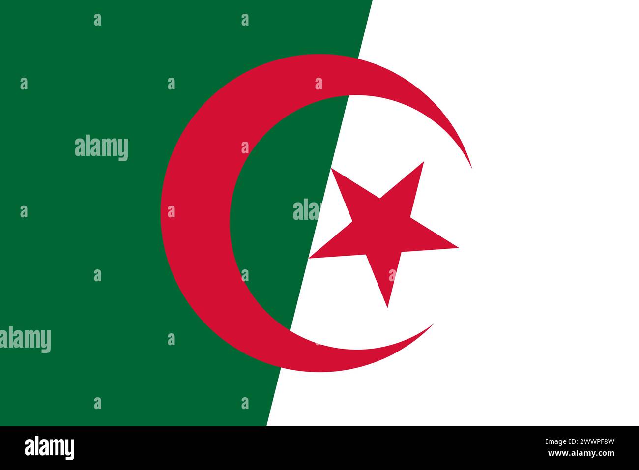 Algeria flag - rectangular cutout of rotated vector flag Stock Vector ...