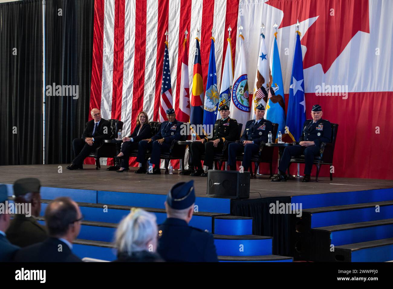Members of the official party attend the U.S. Northern Command and ...
