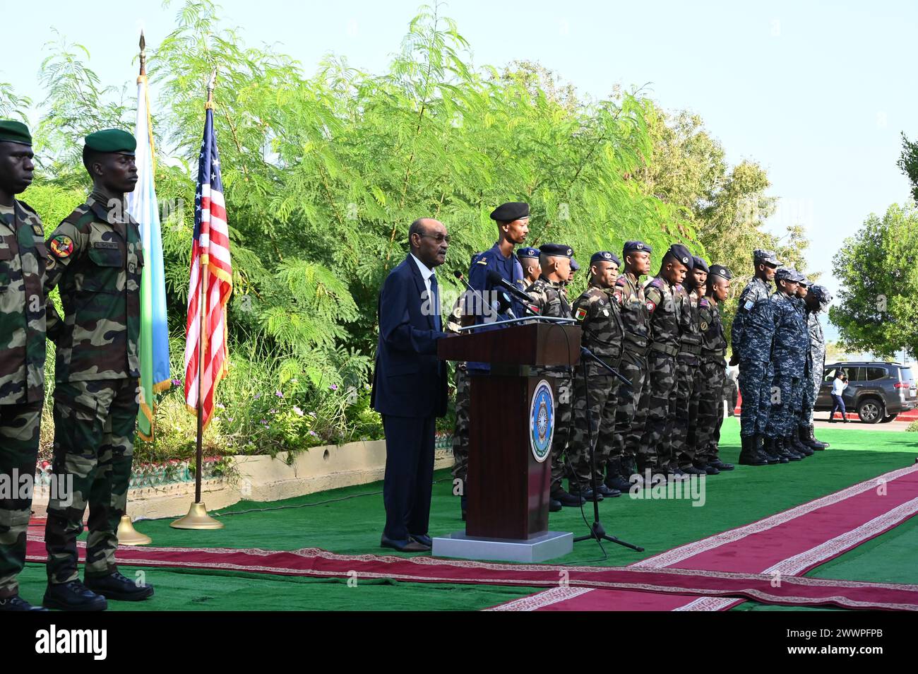 Military and diplomatic leaders from various participating nations ...