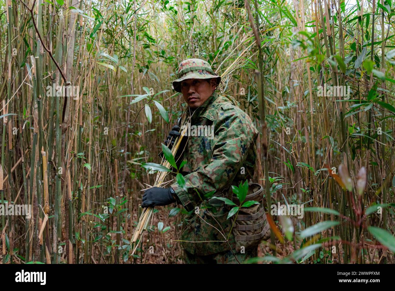 A soldier with the Amphibious Rapid Deployment Brigade Recon Company ...