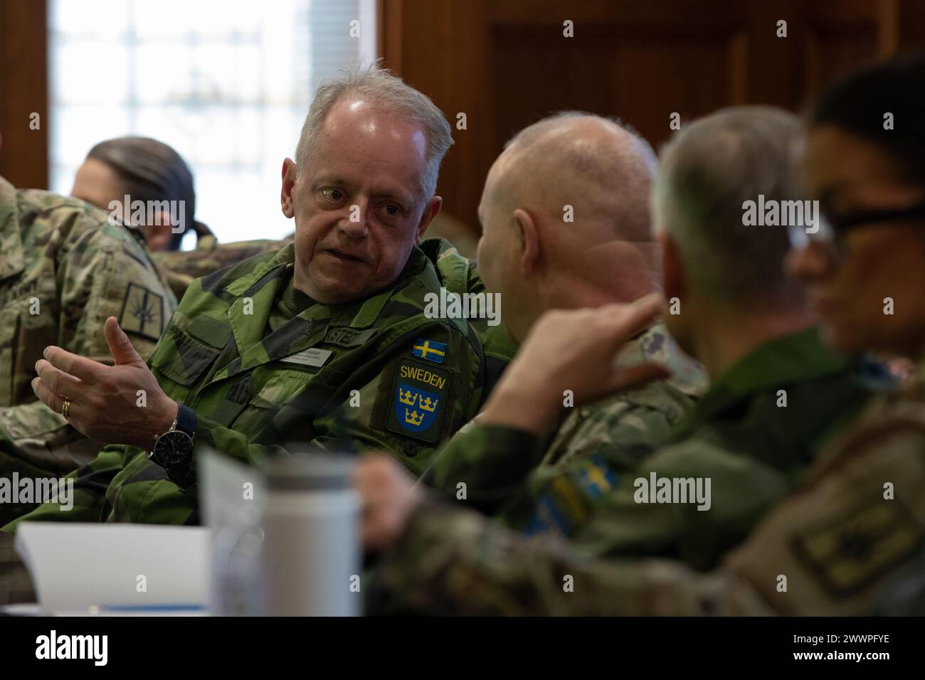 Swedish army Maj. Gen. Rikard Asktedt, the Swedish Embassy defense ...