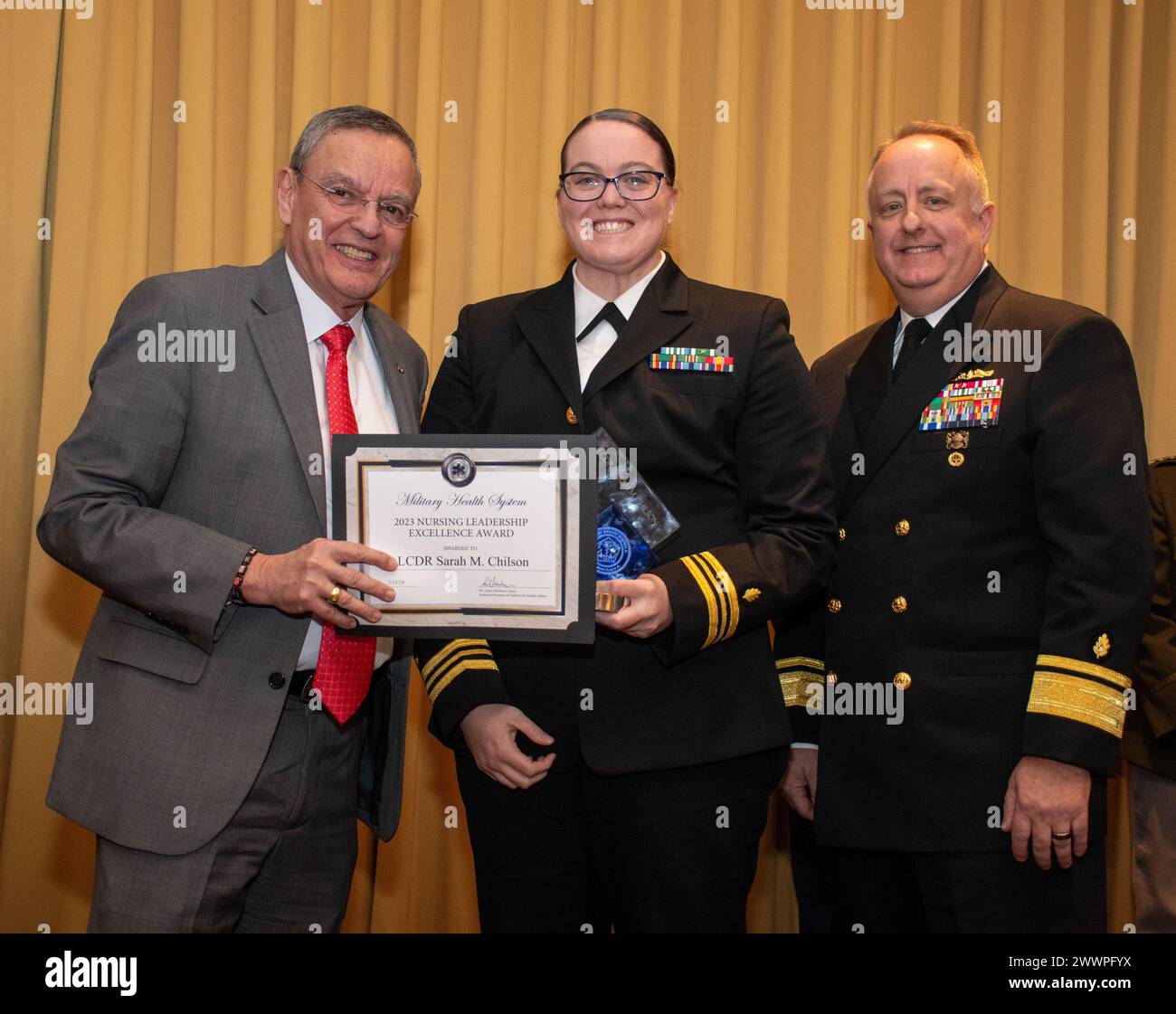 U.S. Navy Lt. Cmdr. Sarah Chilson was presented with the Military ...