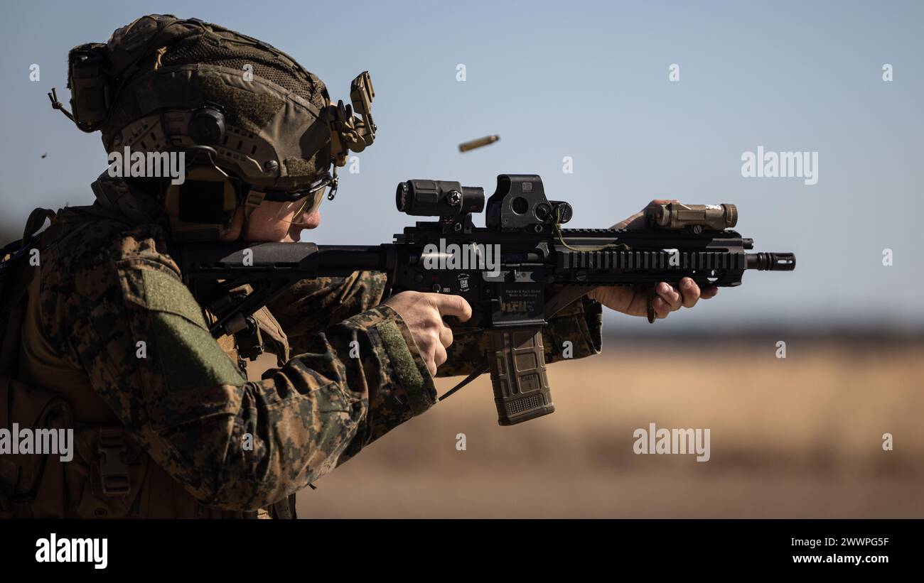 A U.S. Marine with Maritime Special Purpose Force, 24th Marine ...