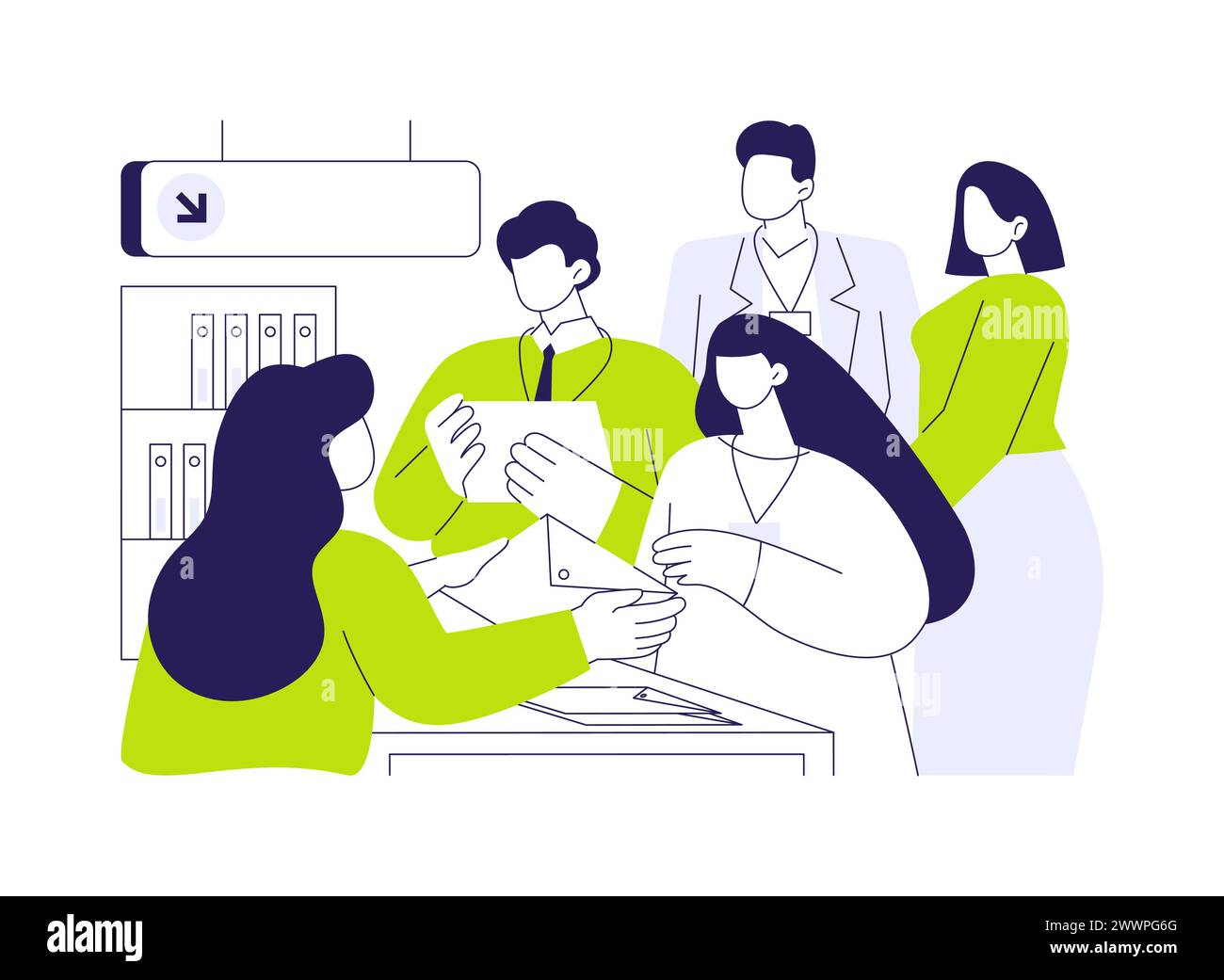 Conference accreditation abstract concept vector illustration Stock ...