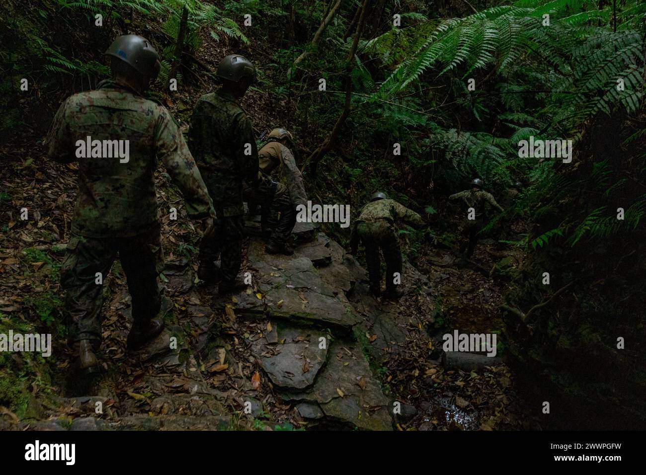 U.S. Marines with the maritime raid force, 31st Marine Expeditionary ...