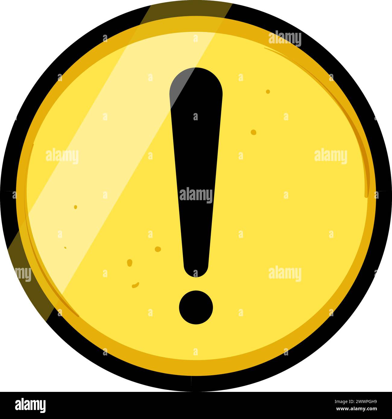triangle yellow warning sign cartoon vector illustration Stock Vector ...