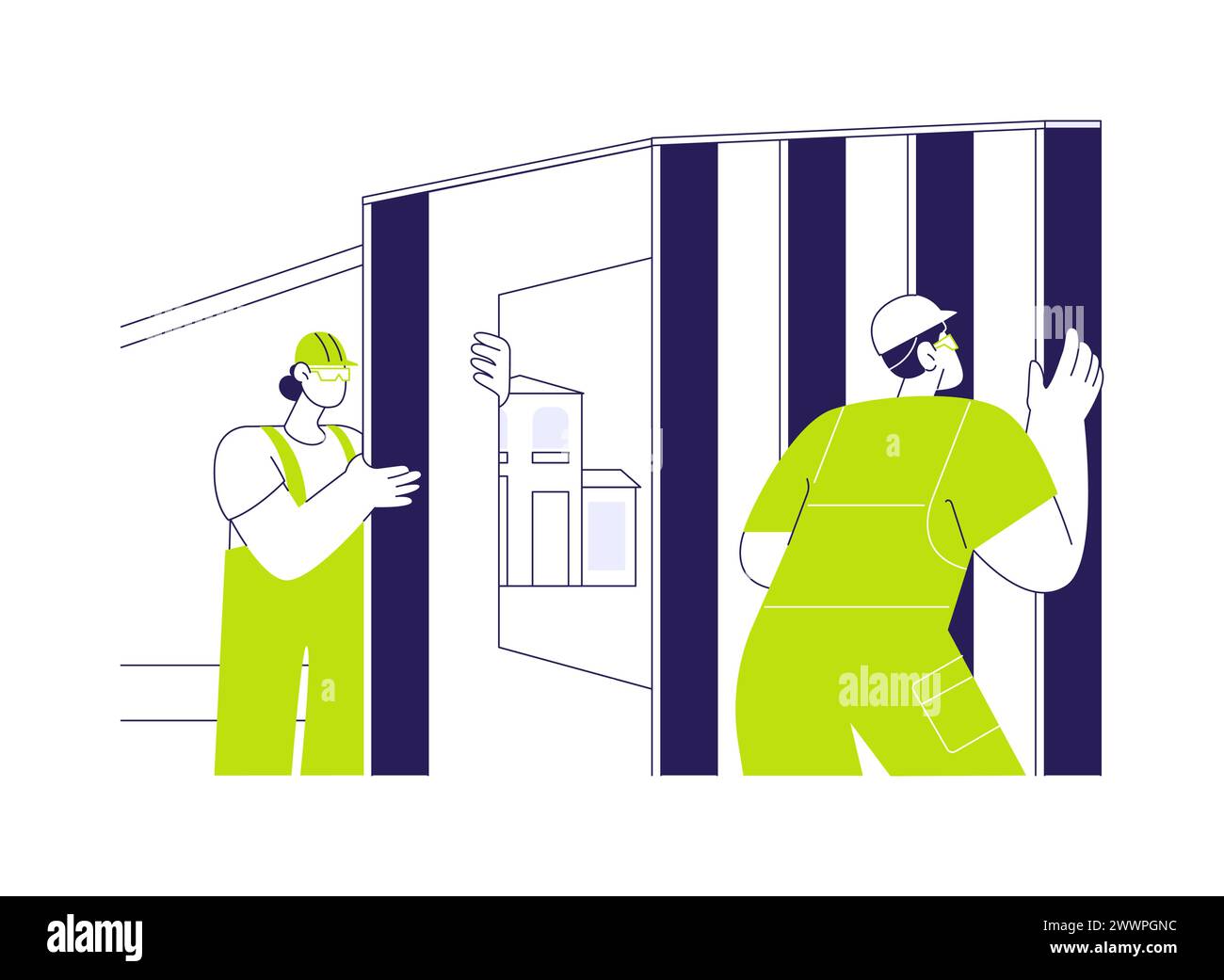 Framing walls abstract concept vector illustration Stock Vector Image ...