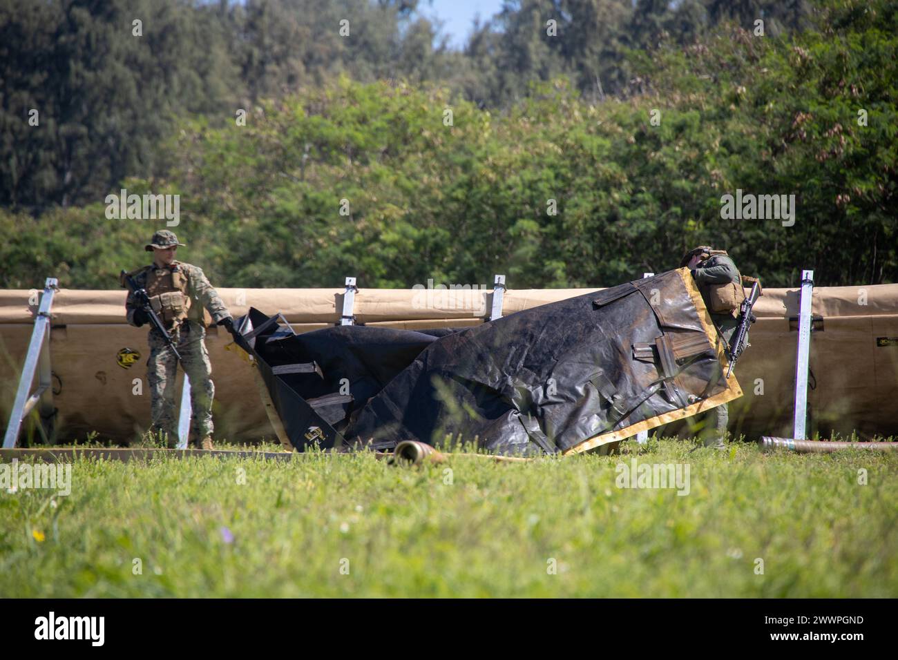 U.S. Marines with Airfield Operations Company, Marine Wing Support ...