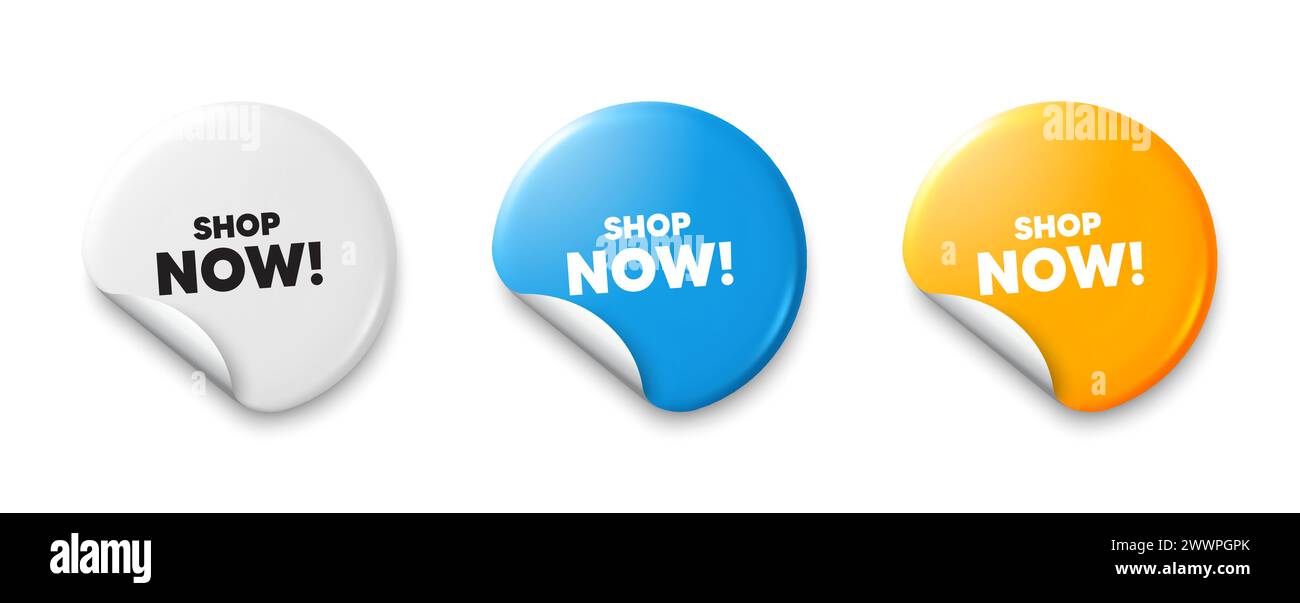 Shop now symbol. Special offer sign. Price tag stickers. Vector Stock ...