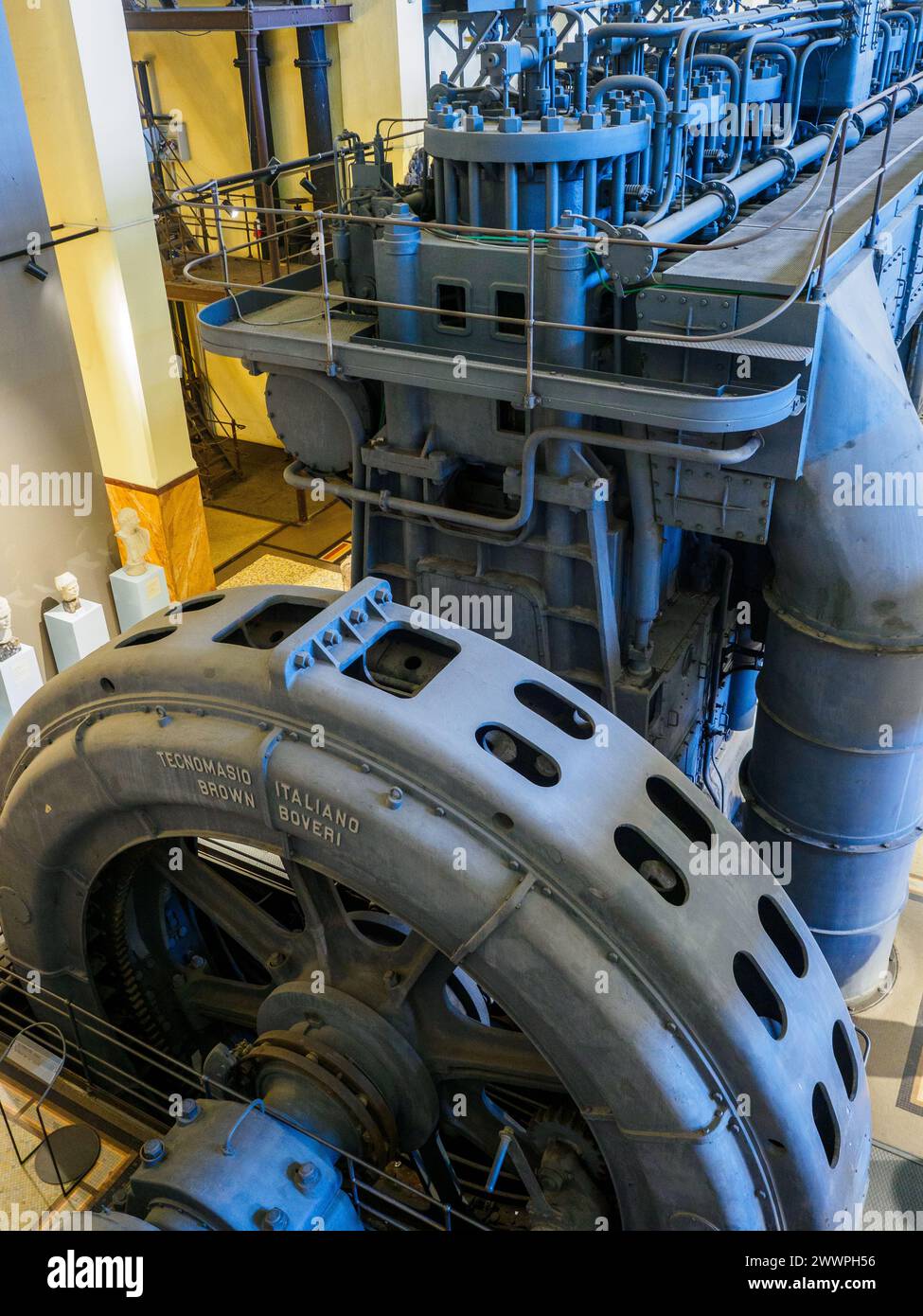 5000 KW three-phase alternator with dynamo and engine in the former ...
