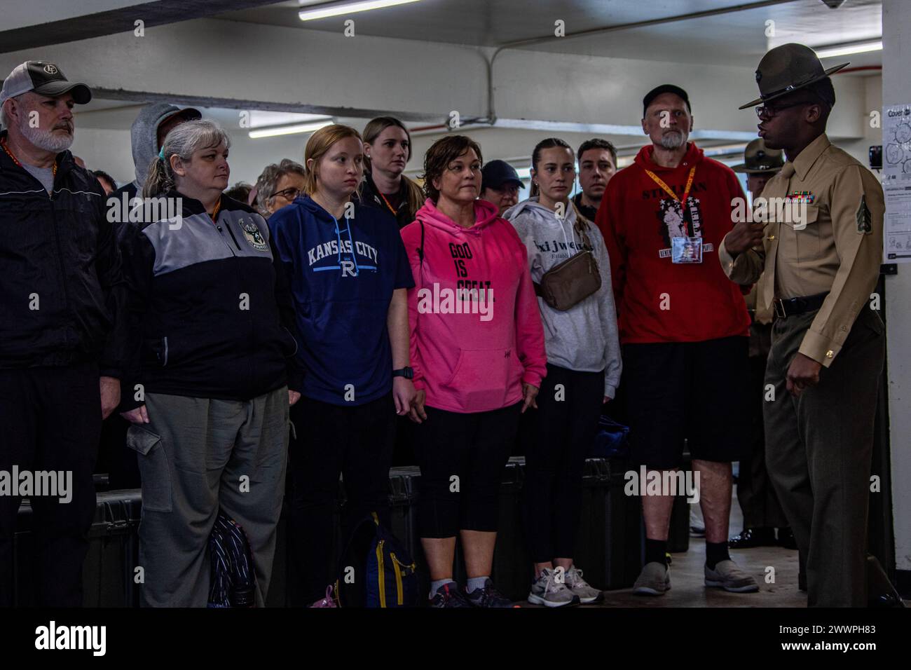 U.S. Marine Corps Staff Sgt. Tremone Steward, a drill instructor with ...