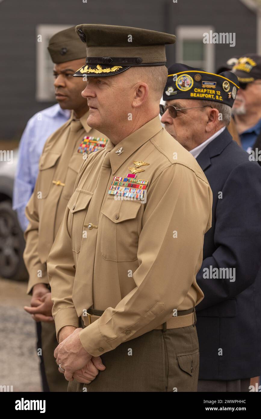 U.S. Marine Corps Col. Mark Bortnem, commanding officer, Marine Corps ...
