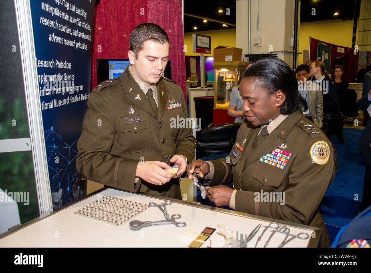 U.S. Army Capt. Bradley Pierce meets with U.S. Army Lt. General Telita ...