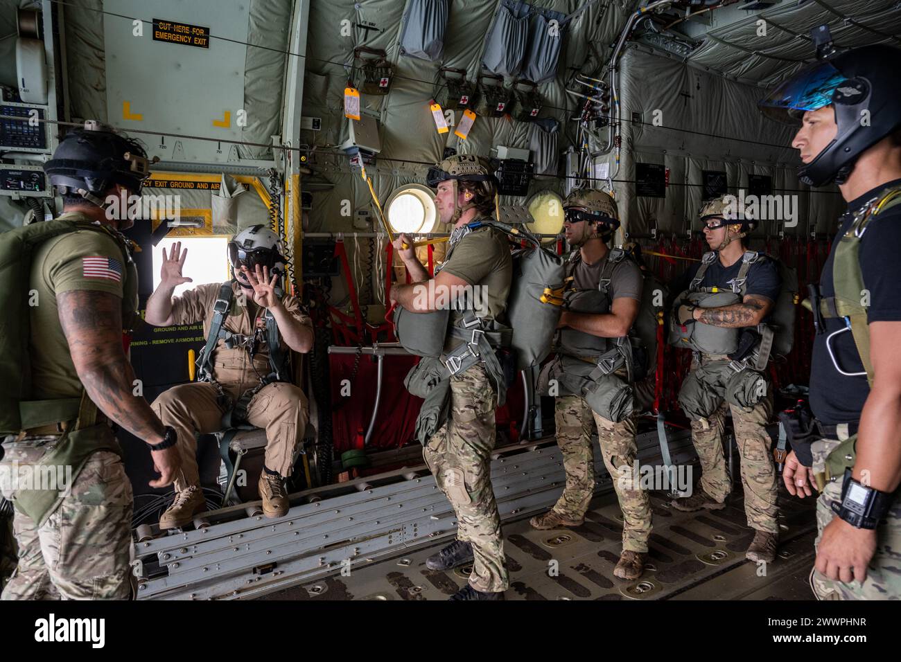 U.S. Air Force pararescuemen assigned to the 82nd Expeditionary Rescue ...
