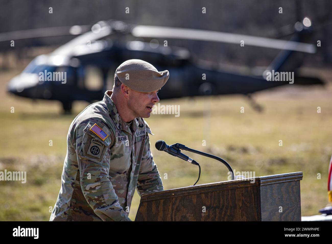 U.S. Army Command Sgt. Maj. Joey D. Blacksher, assigned to 5th Ranger ...