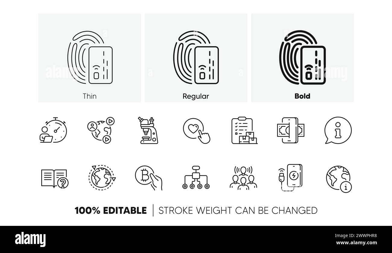 Timer, Delivery report and Outsourcing line icons. For web app, printing. Line icons. Vector ...