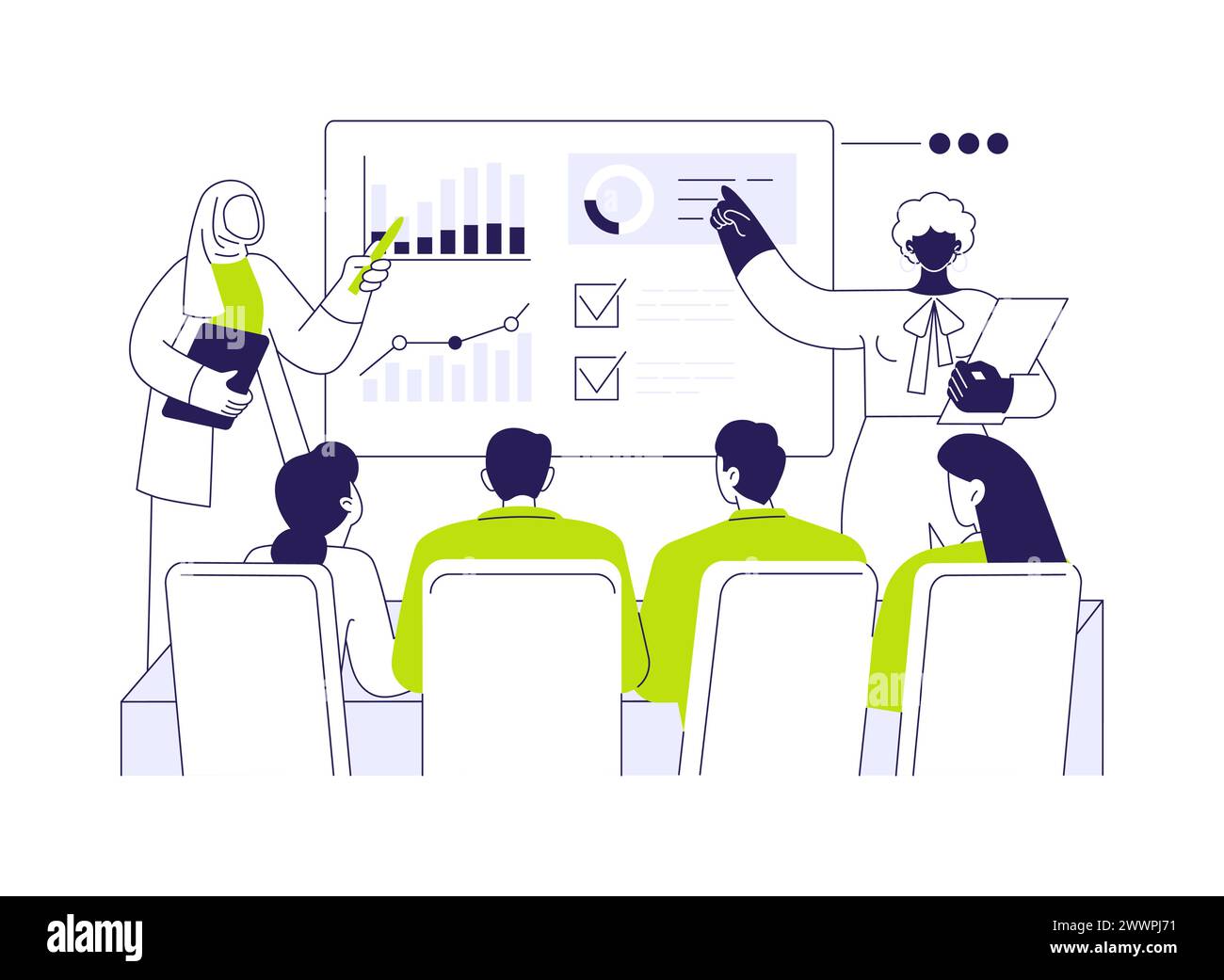 Business presentation abstract concept vector illustration Stock Vector ...