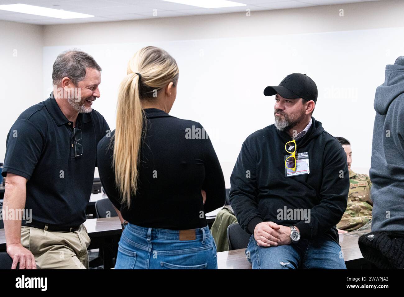 Attendees of the Mobility Air Force Data Link Users Group discuss ...