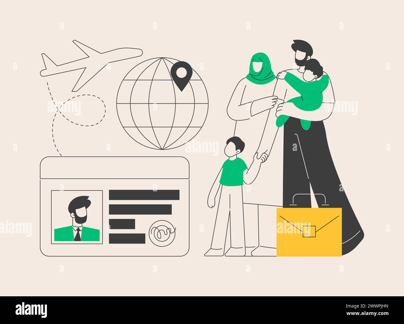 Immigration abstract concept vector illustration Stock Vector Image ...