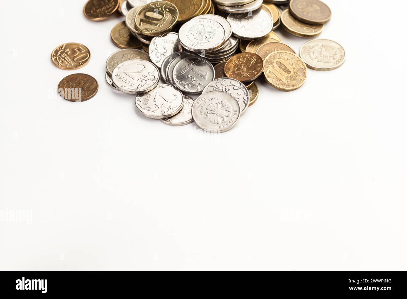 Coins isolated on white background Stock Photo - Alamy