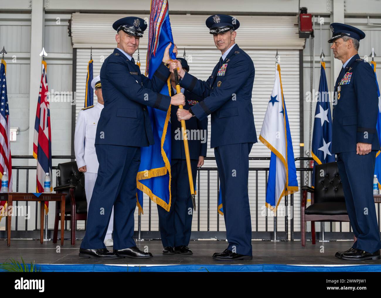 Air Force Chief of Staff Gen. David Allvin passes the Pacific Air ...