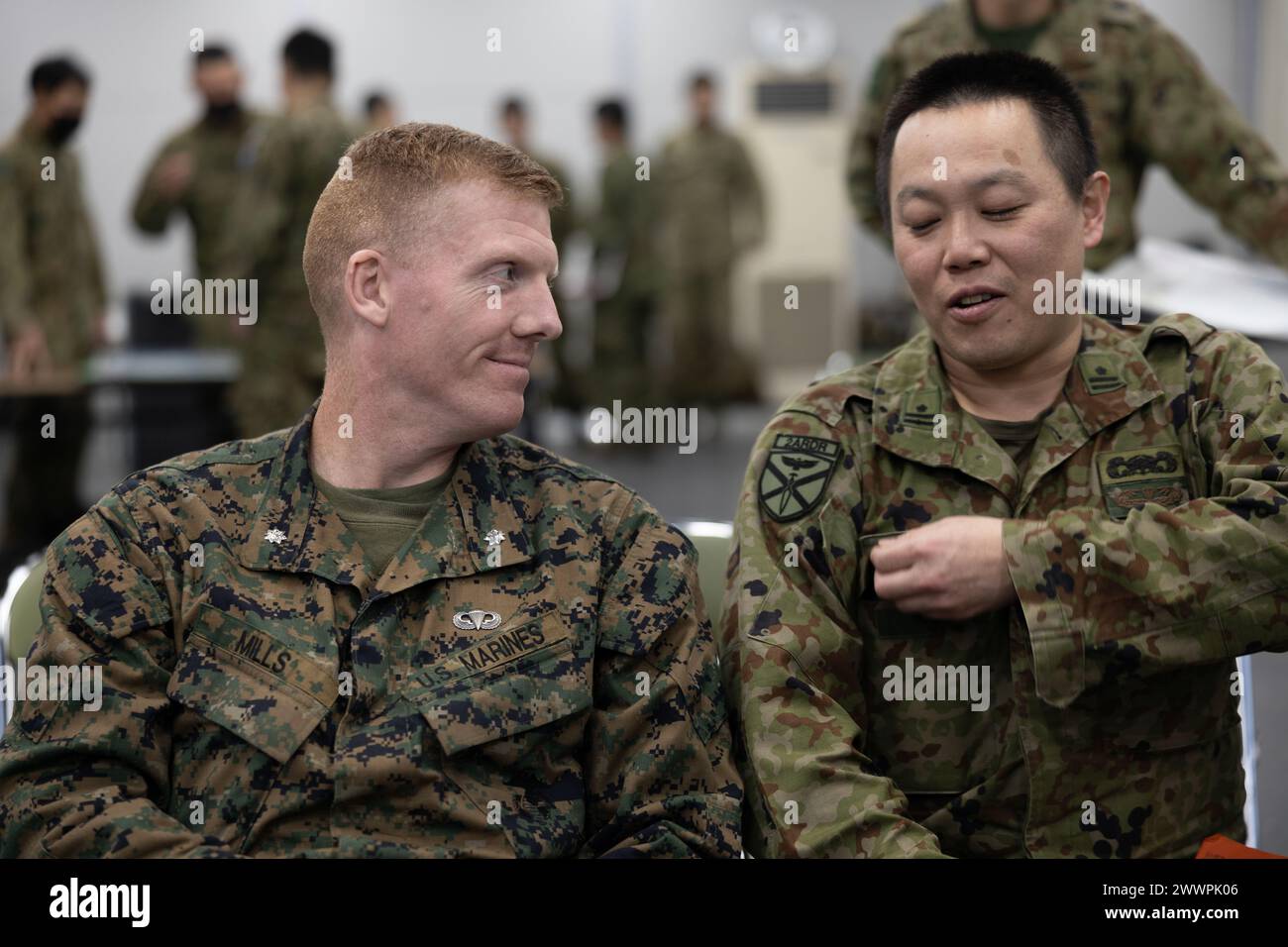 U.S. Marine Corps Lt. Col. Kirby Mills, the operations officer with the ...