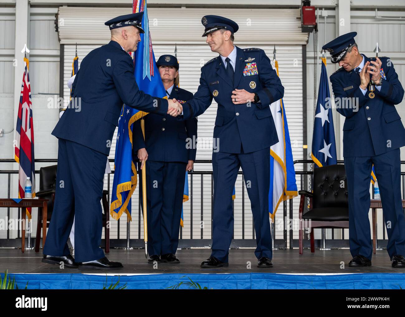 Air Force Chief of Staff Gen. David Allvin congratulates Gen. Kevin ...