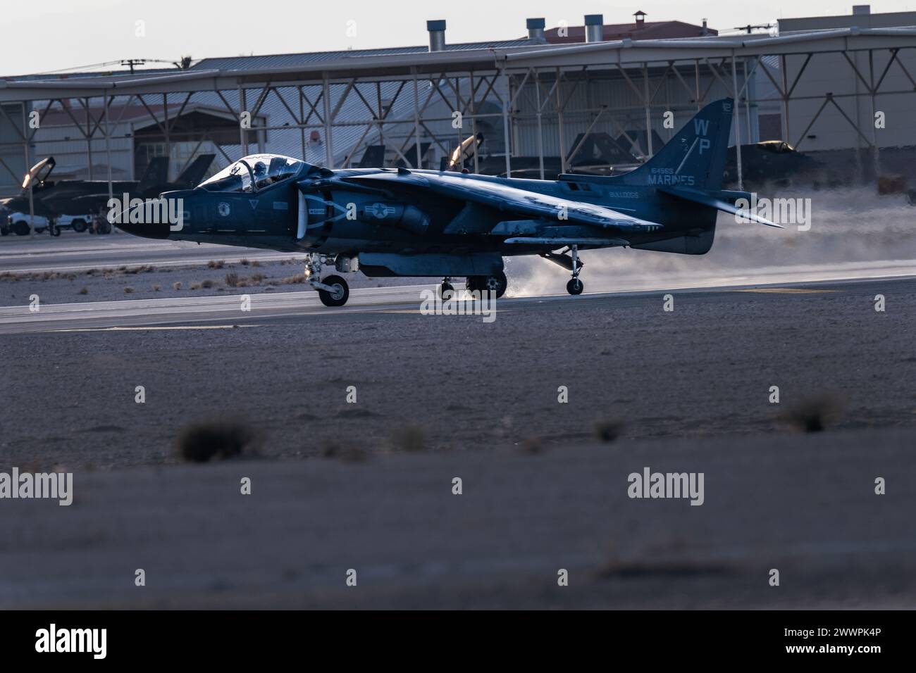 An AV-8B Harrier, assigned to Marine Attack Squadron 223 at Marine ...