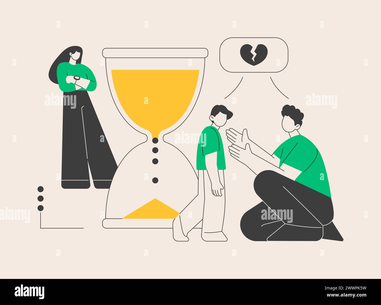 Challenges for divorced dads abstract concept vector illustration Stock ...