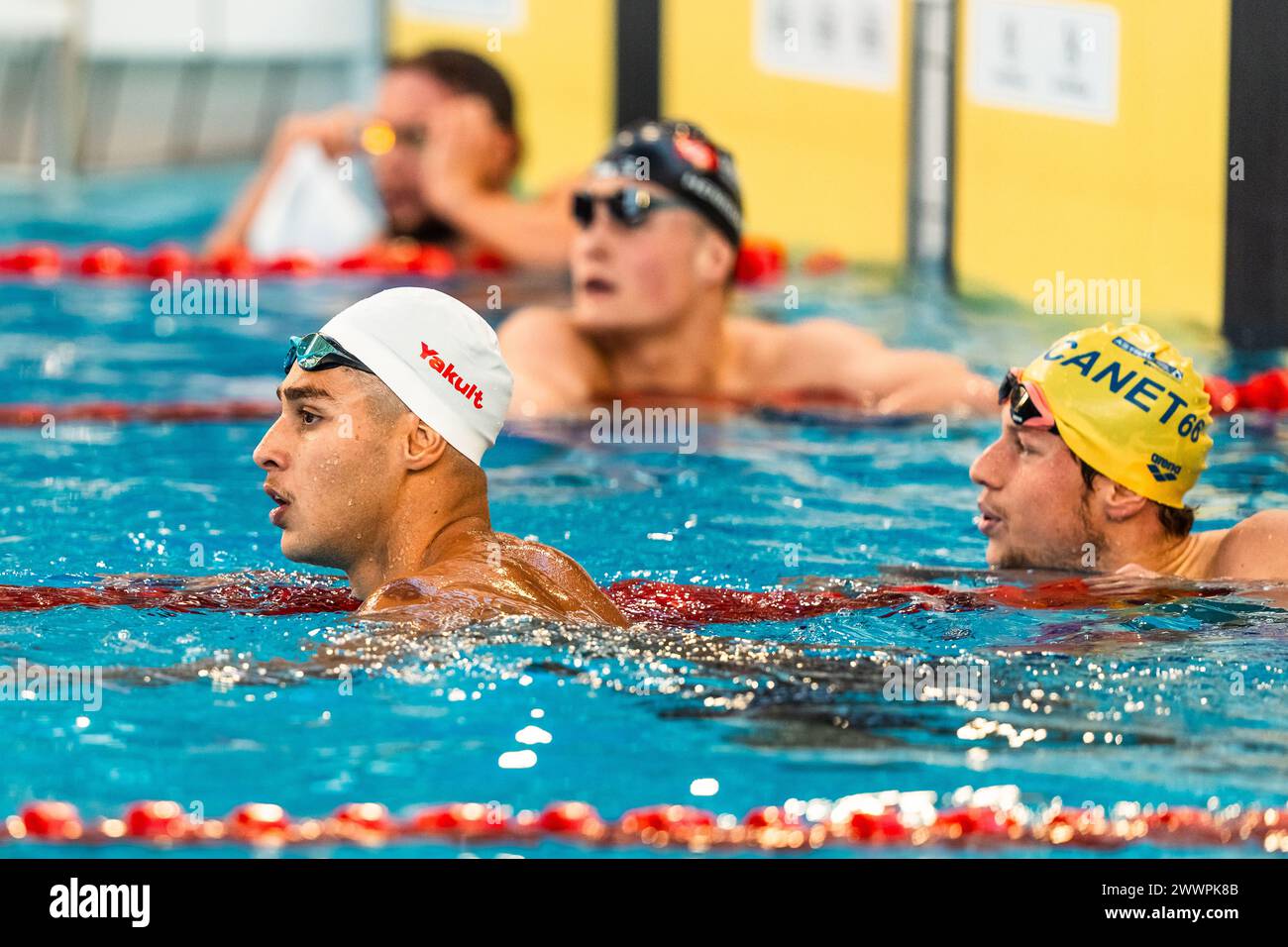 Ahmed JAOUADI (TUN) and Tommy Lee CAMBLONG (FRA), men 400m freestyle ...