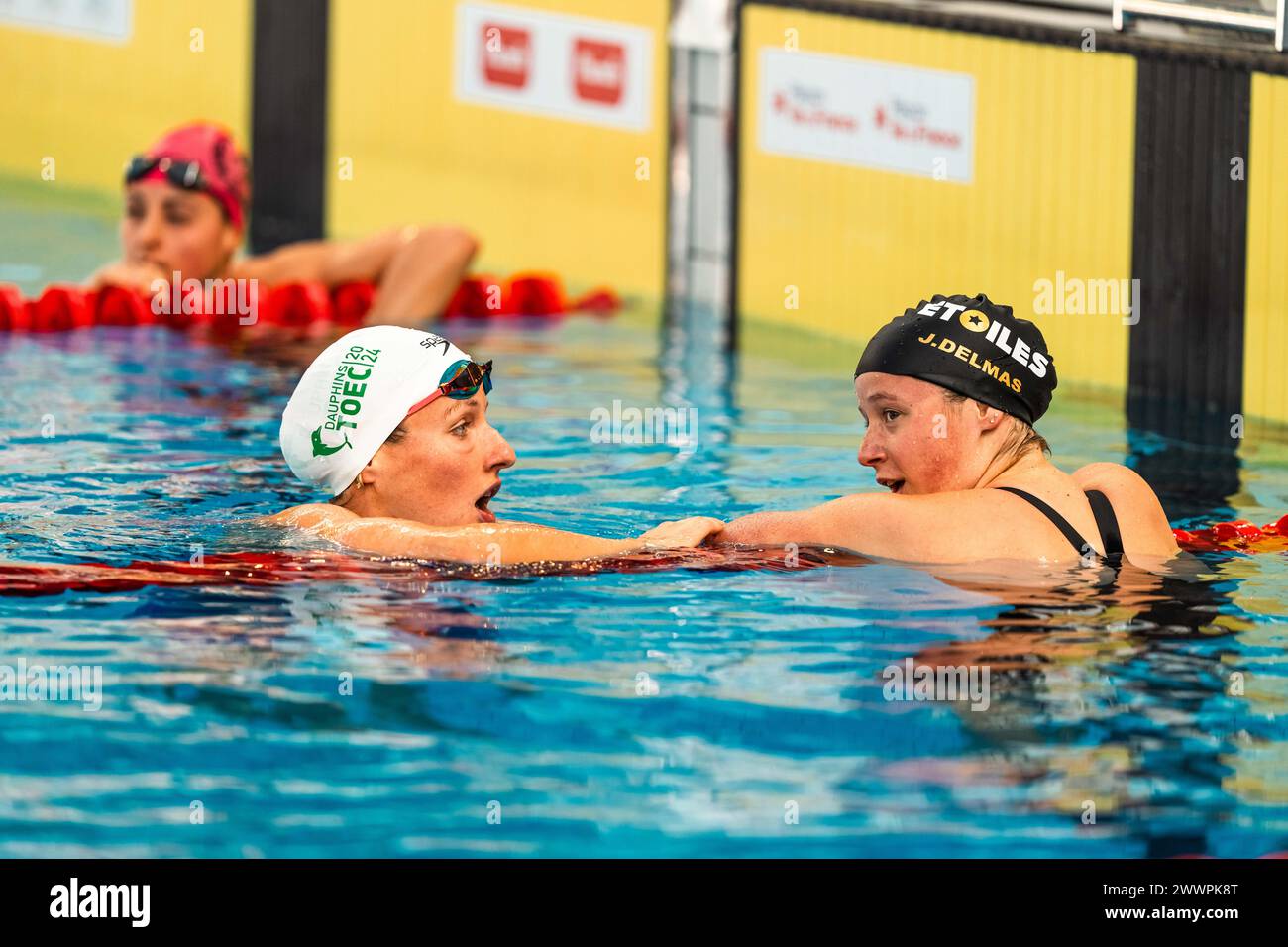 Justine DELMAS (FRA) and Lisa MAMIE (SUI) and Adele BLANCHETIERE (FRA ...