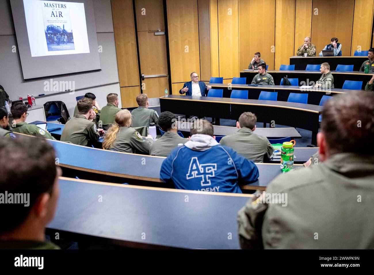 Cadets listen to Dr. Donald Miller’s lecture at the U.S. Air Force ...