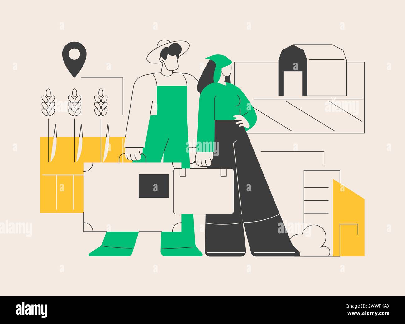 Rural migration abstract concept vector illustration Stock Vector Image ...