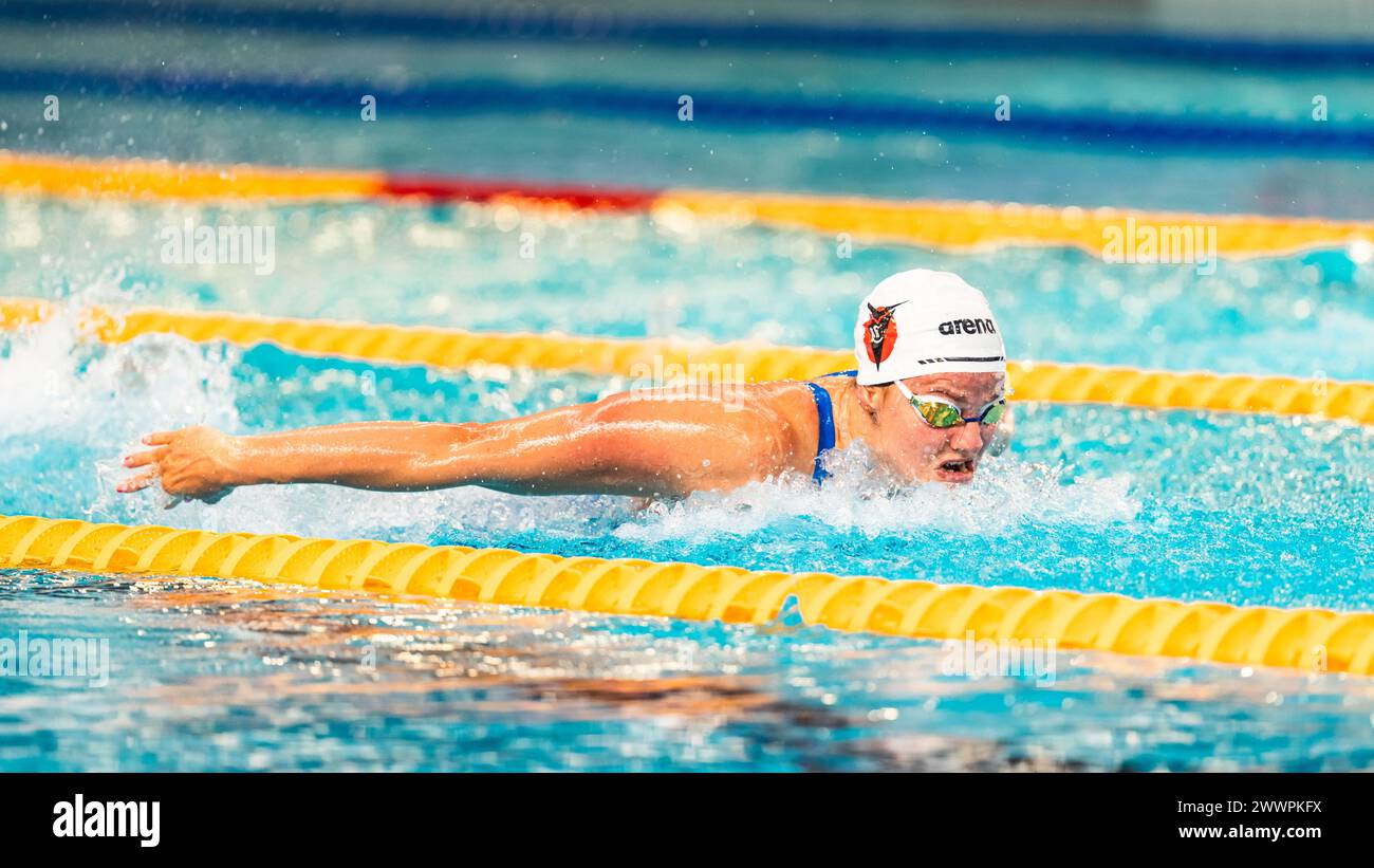 Marie WATTEL (FRA), women 100m butterfly stroke final, during the Giant ...