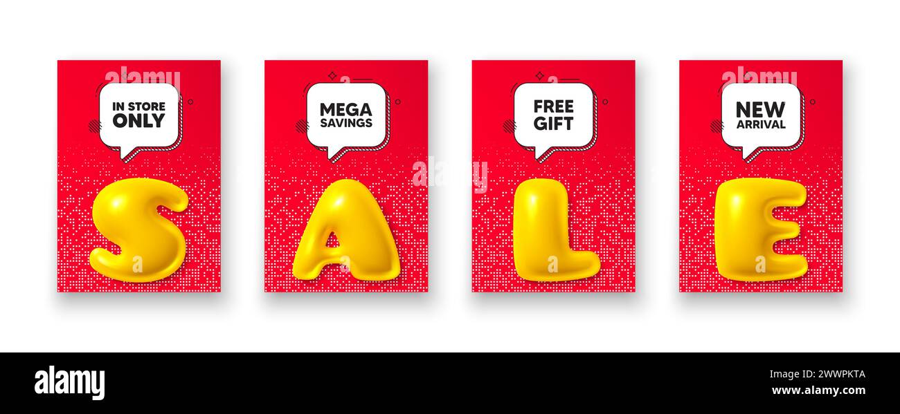 In store sale. Special offer price sign. Poster templates with 3d sale ...