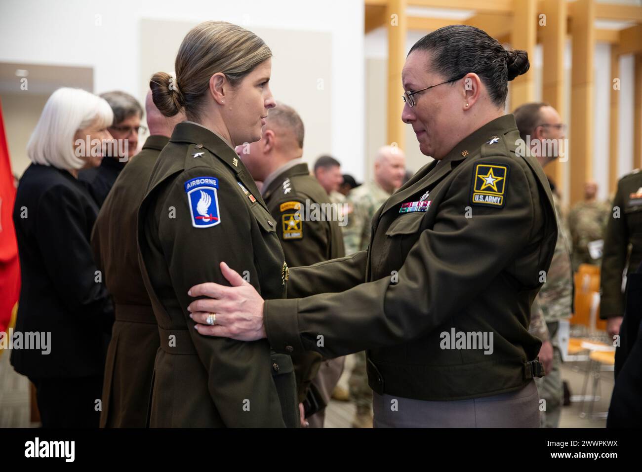 U.S. Army Reserve Brig. Gen. Aida Borras (right), assistant deputy ...
