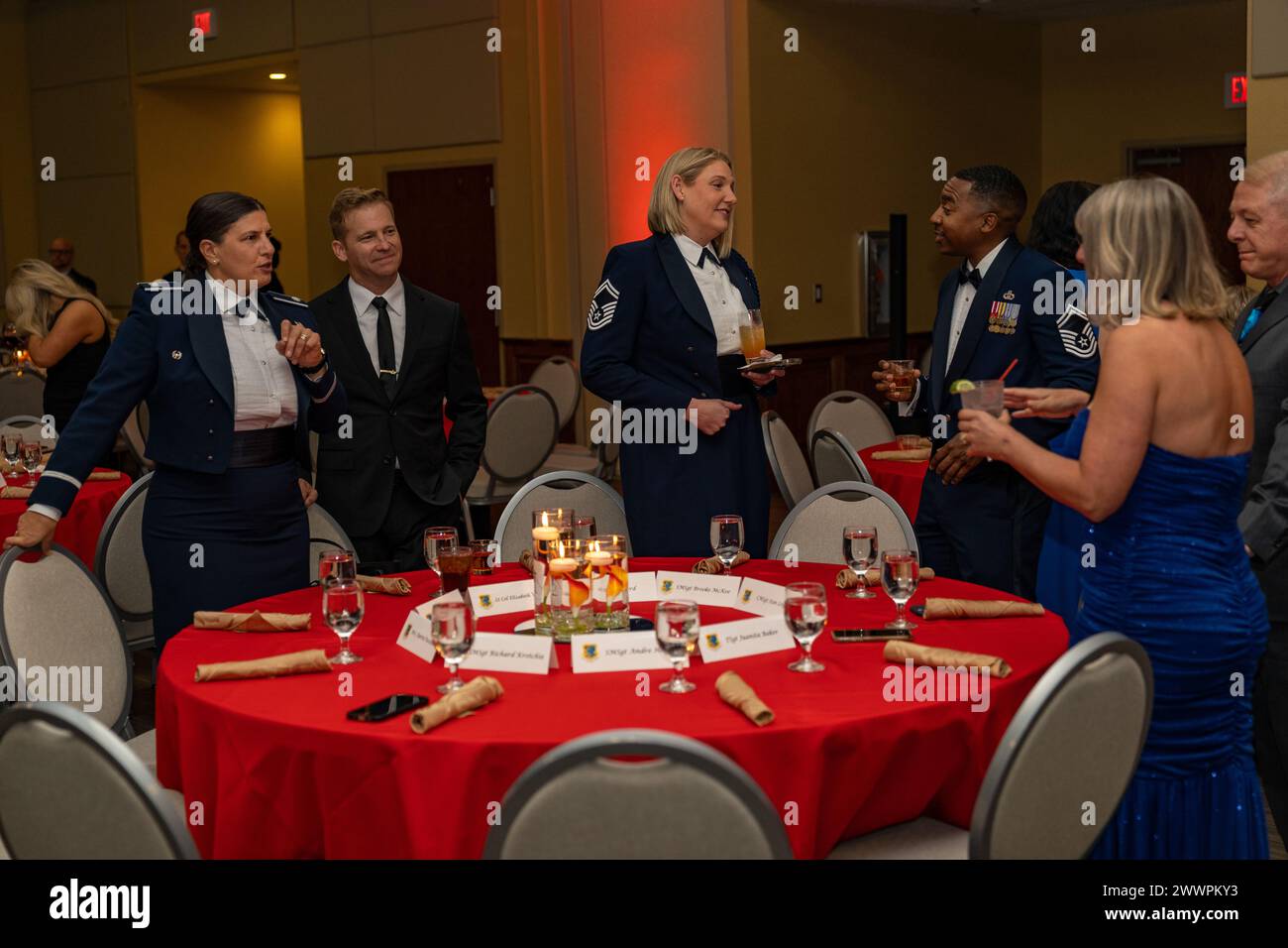 U.S. Airmen from the 81st Training Wing interact with each other during ...