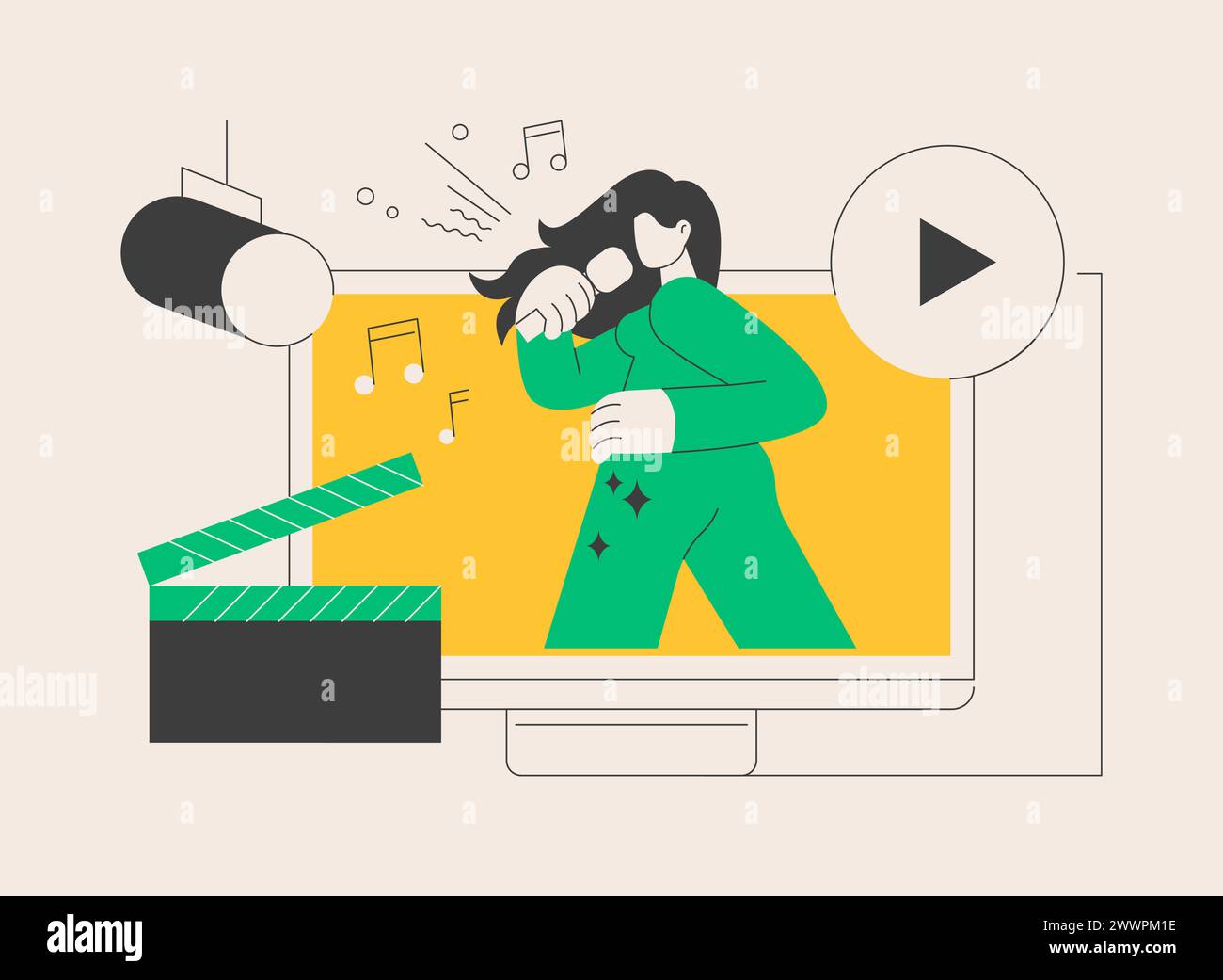 Music video abstract concept vector illustration Stock Vector Image ...