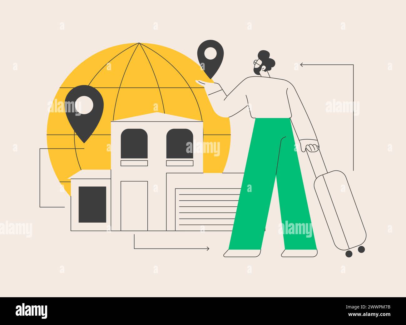 Return migration abstract concept vector illustration Stock Vector ...