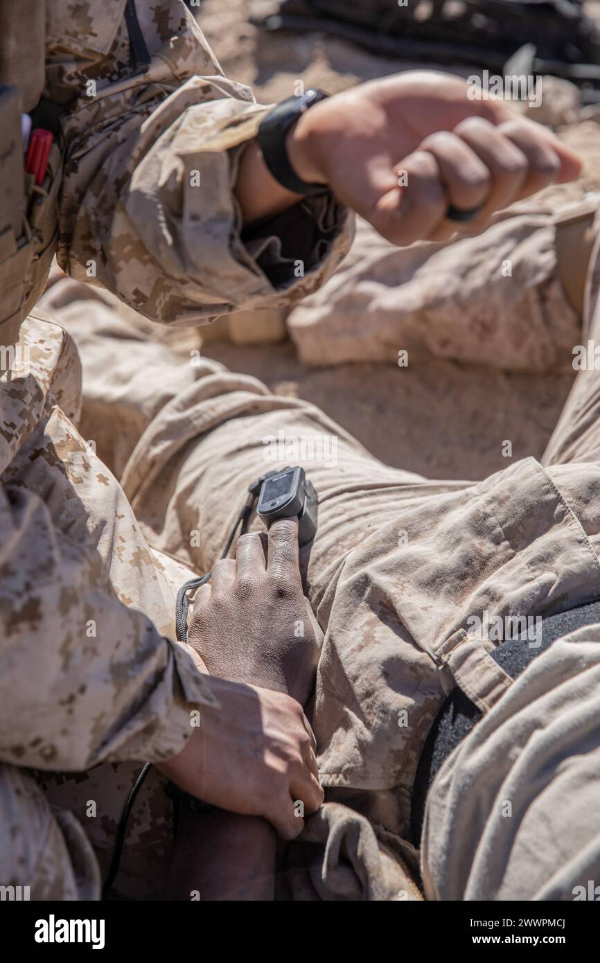 A U.S. Navy corpsman with Echo Company, 2nd Battalion, 4th Marine ...