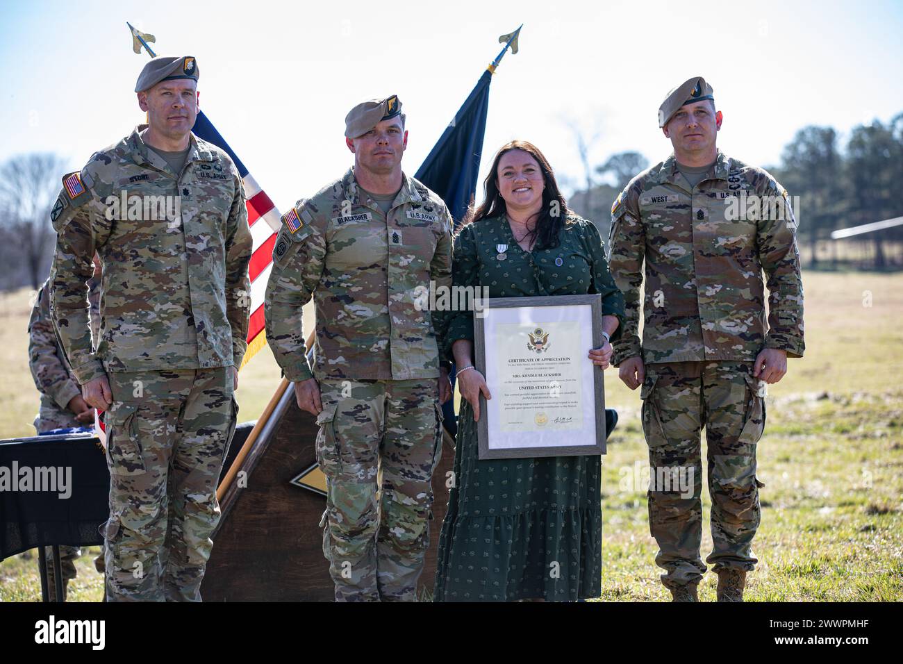 U.S. Army Command Sgt. Maj. Joey D. Blacksher, assigned to 5th Ranger ...