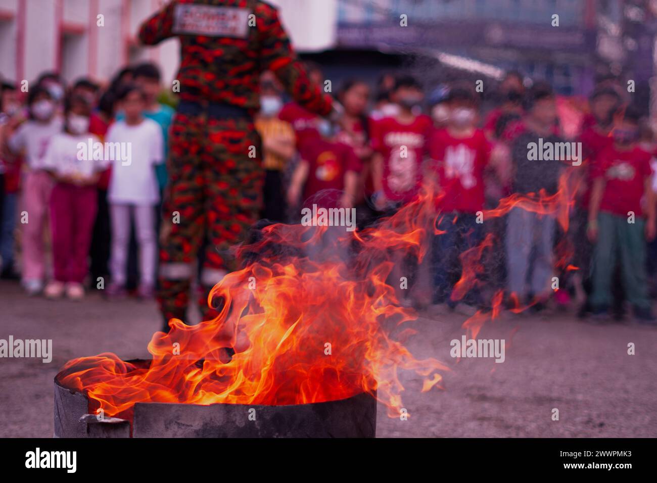 Fire Safety,teaching to the next generation Stock Photo - Alamy
