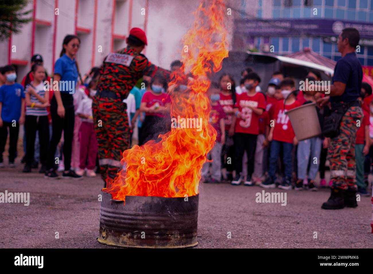 Fire Safety,teaching to the next generation Stock Photo - Alamy