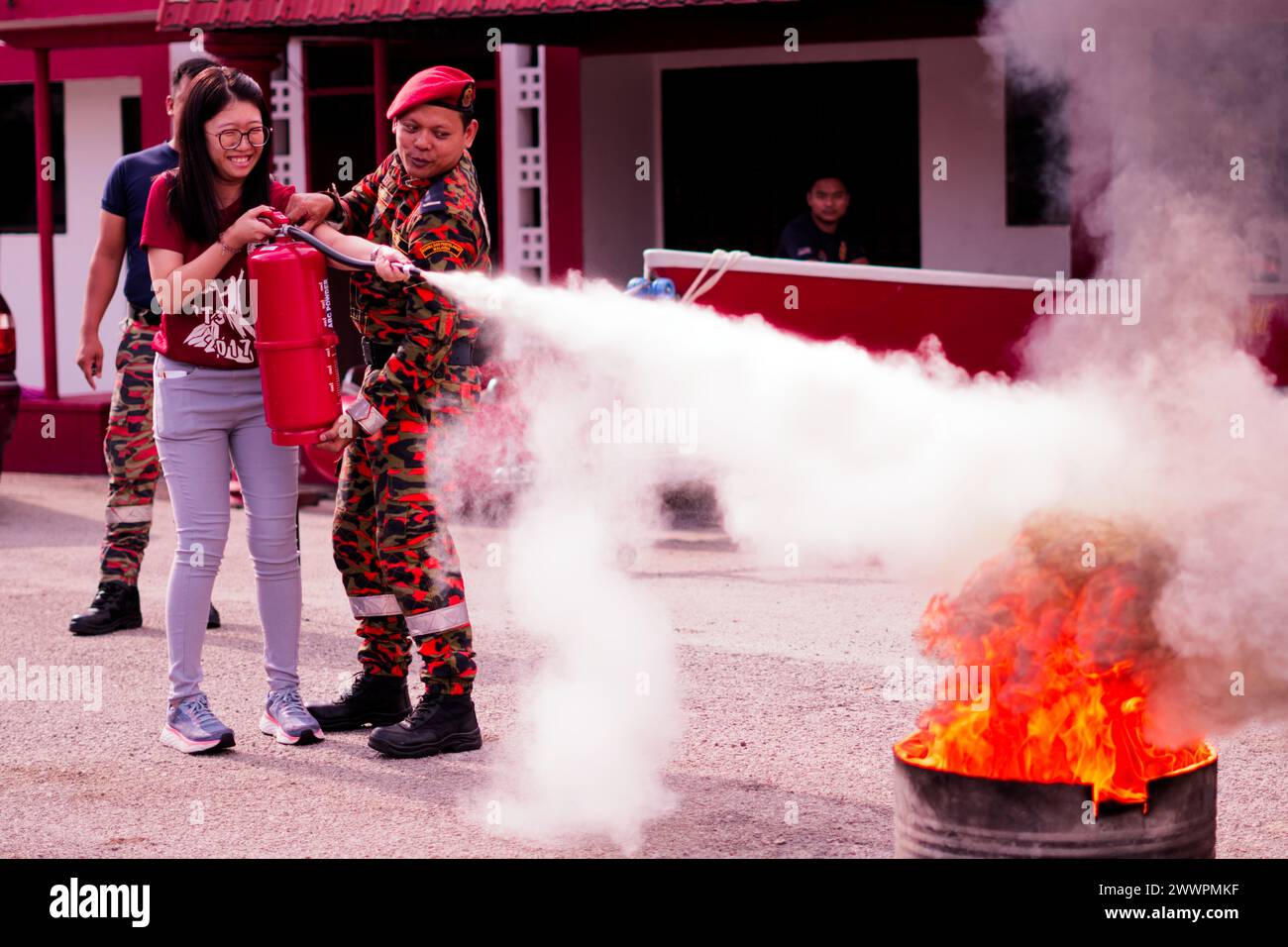 Fire Safety,teaching to the next generation Stock Photo - Alamy
