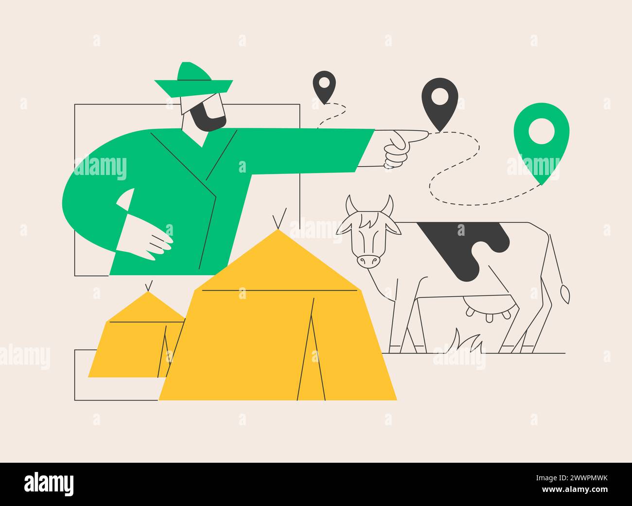 Nomadism abstract concept vector illustration Stock Vector Image & Art ...