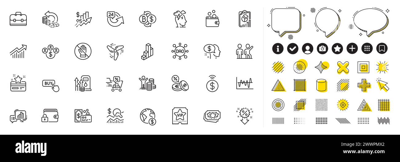 Set of Report, Discounts cart and 3d chart line icons for web app ...